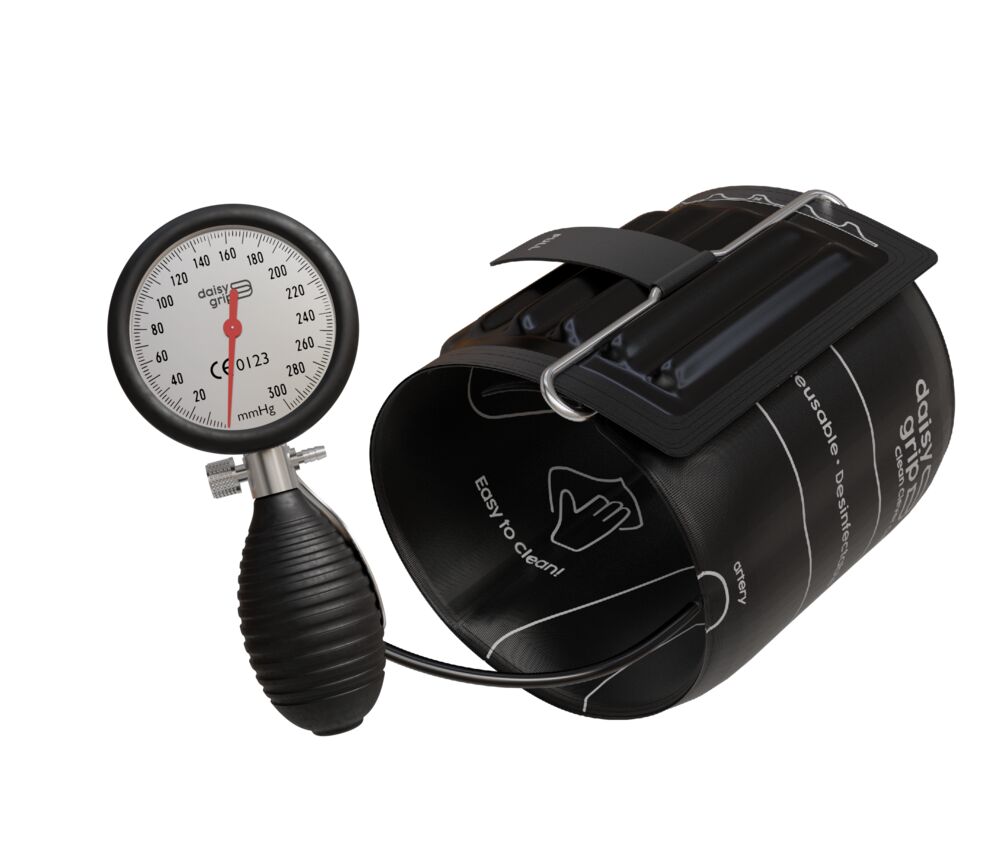 Daisycuff Set Manometer und wischdesinfizierbare Manschette [Gr. M 16 ...